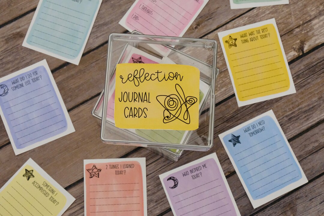 Daily Reflection Printable Journal Cards Mindfulness Journal - Etsy