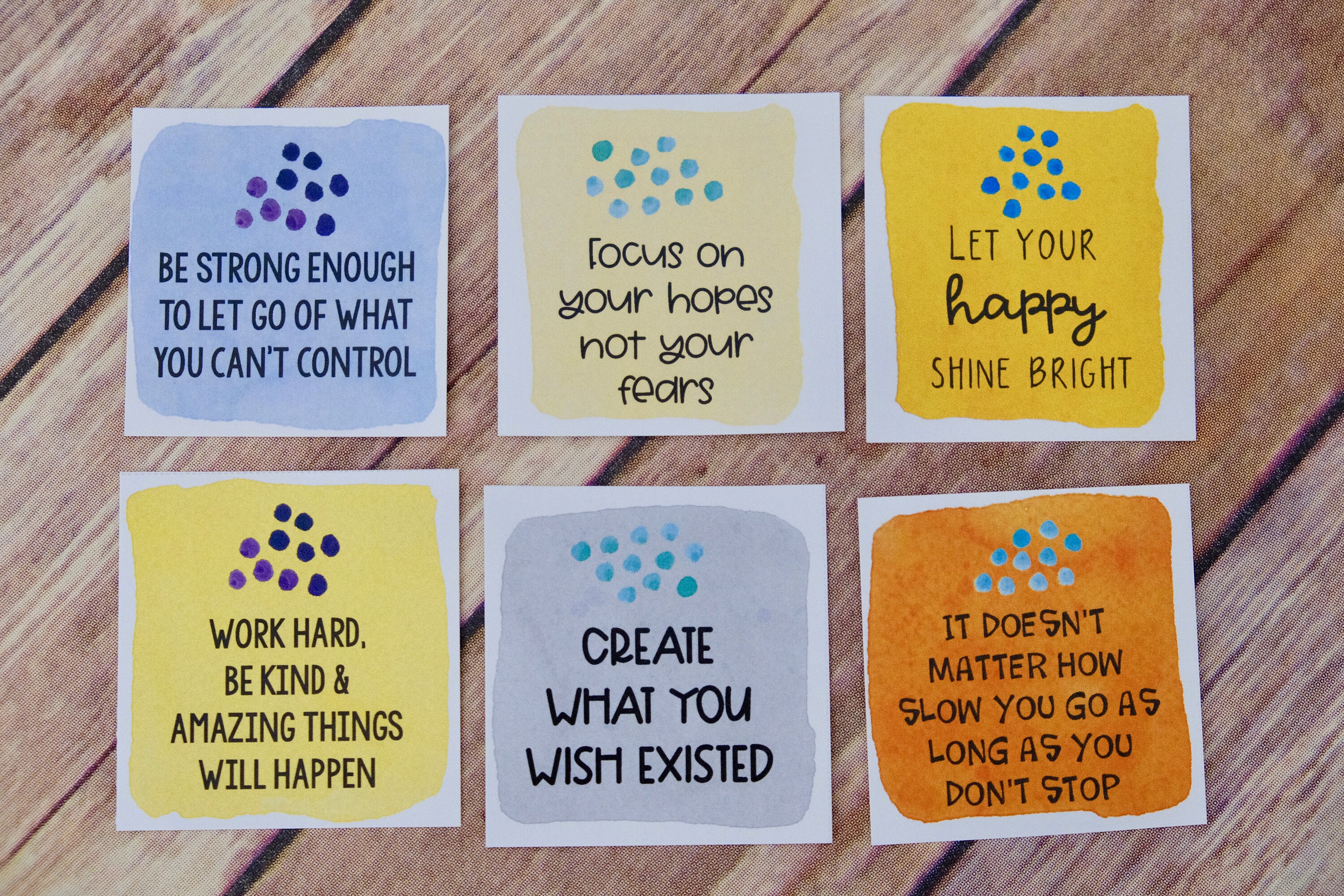 Positive Message Motivational Cards Set 3 Inspirational | Etsy
