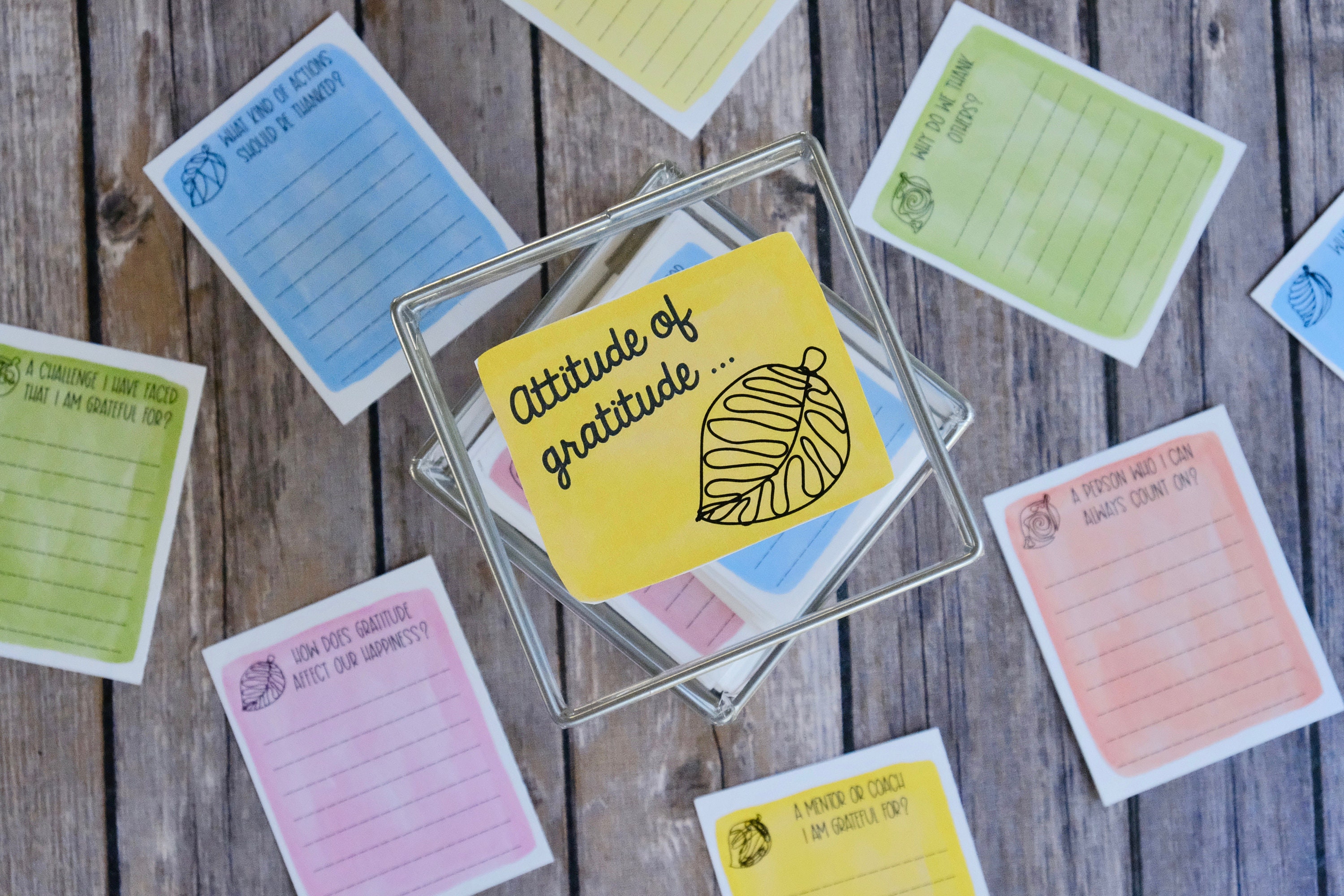 Gratitude Journal Cards Mindfulness Journal Kit | Etsy