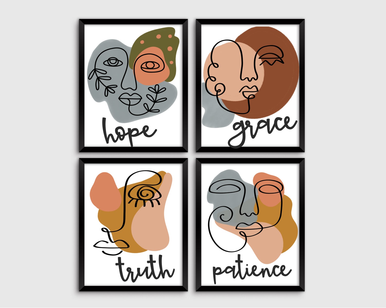 Boho Inspired Word Posters Printable Wall Art Dorm Room - Etsy