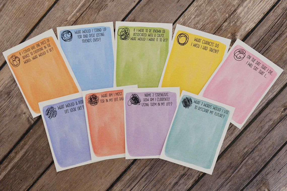 Life Purpose Printable Journal Cards Mindfulness Journal Kit | Etsy