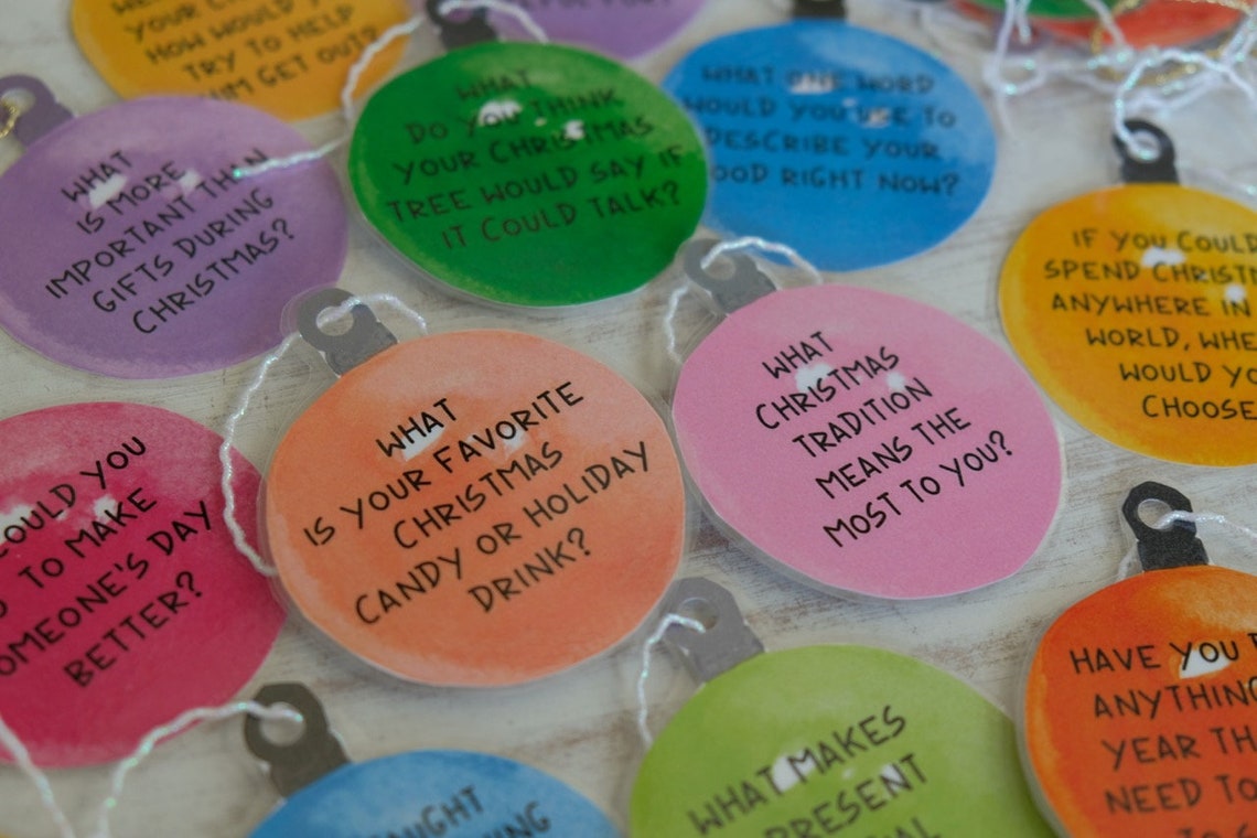 Christmas Conversation Printable Ornaments Craft Activity - Etsy