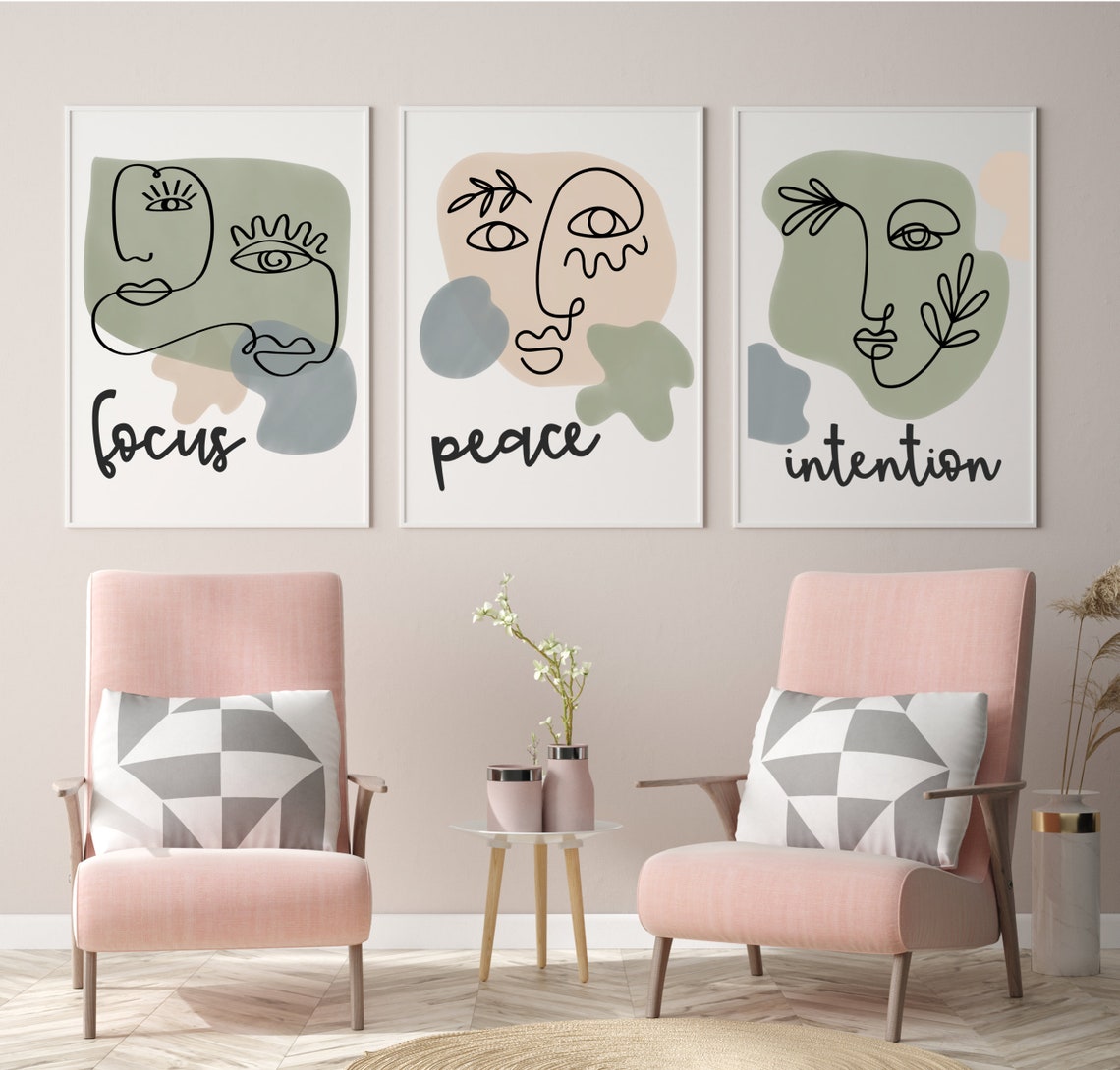 Boho Inspired Word Posters Printable Wall Art Digital | Etsy