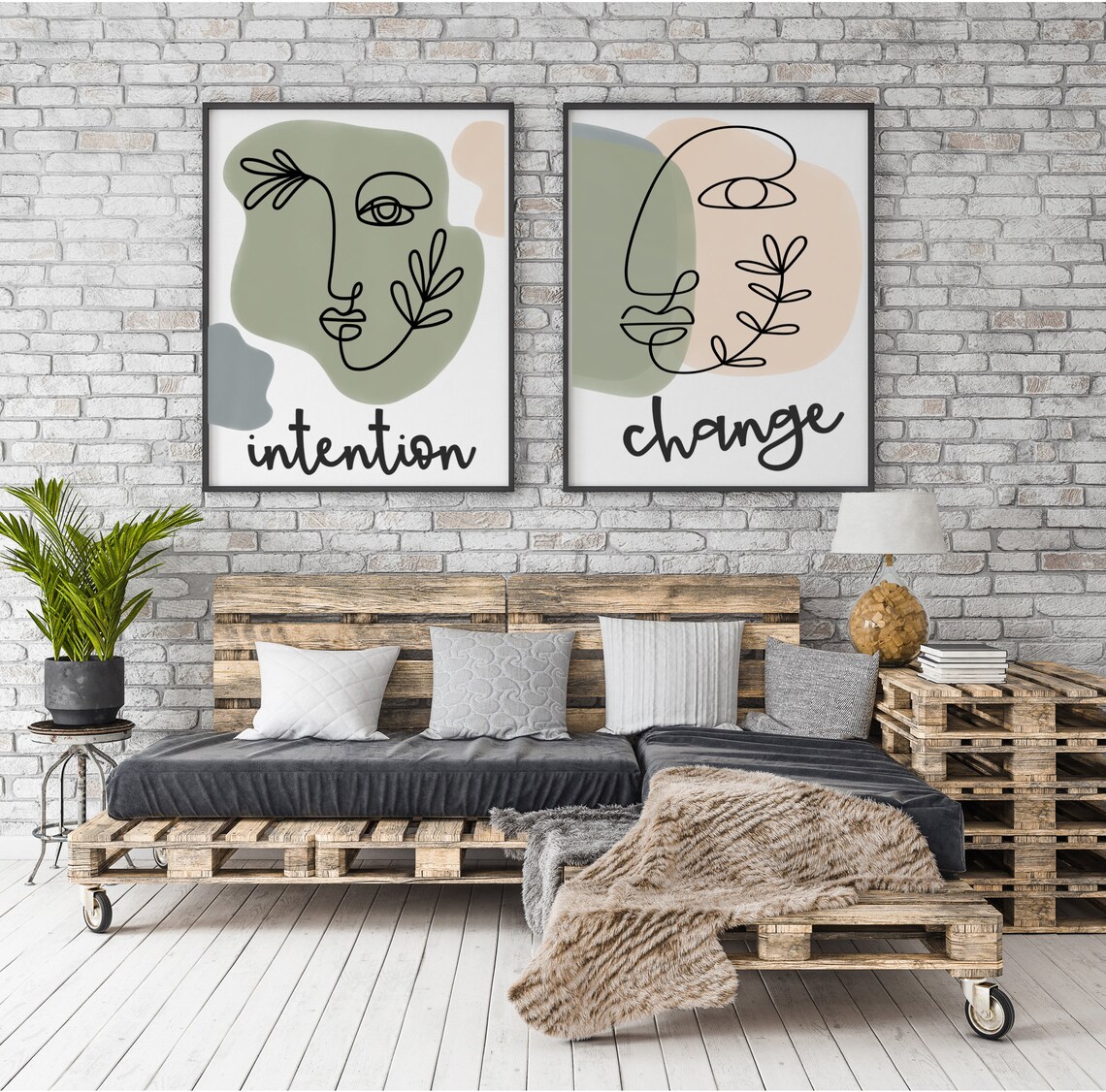 Boho Inspired Word Posters Printable Wall Art Digital | Etsy