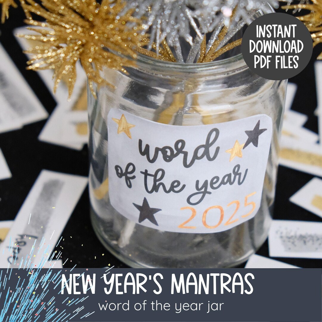 2025 Word of the Year Cards - Focus and Intention Mantras - New Year's ...