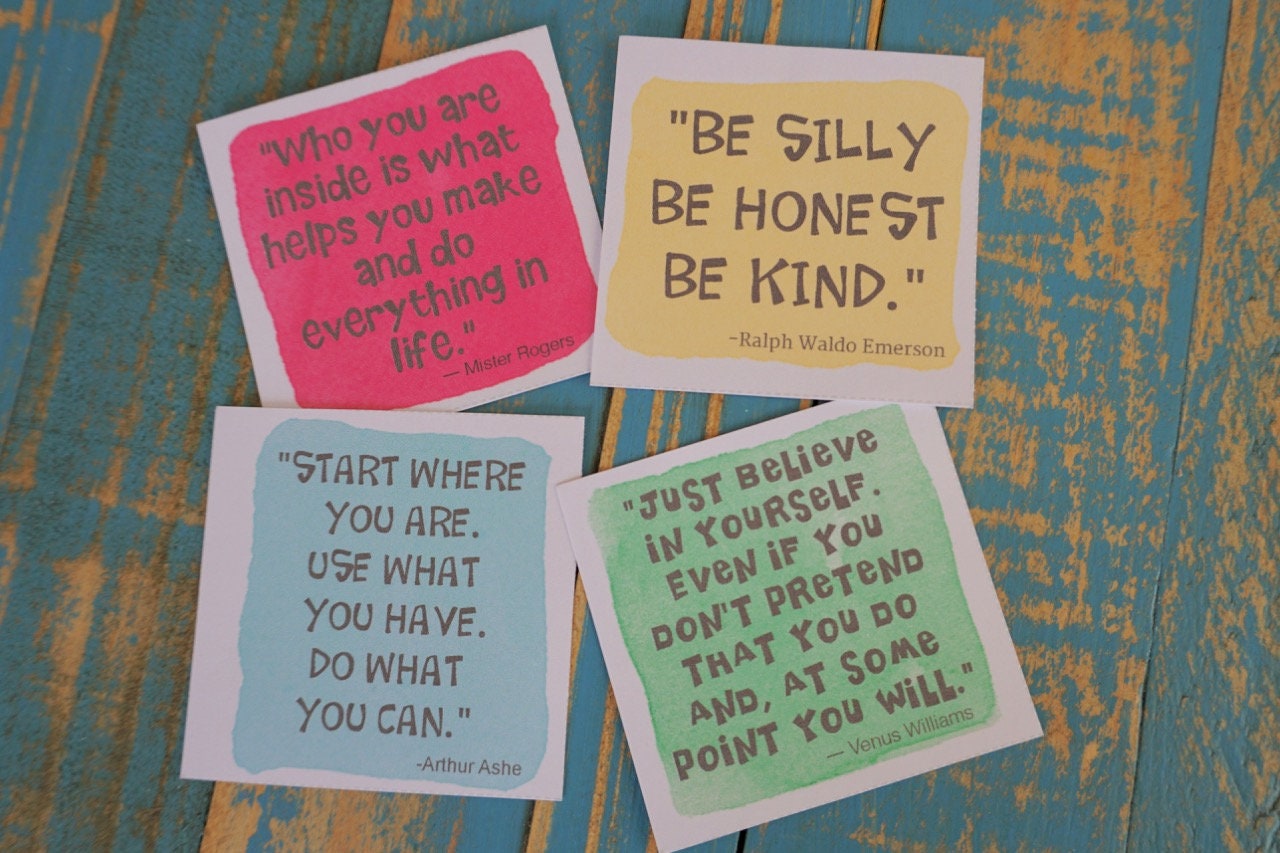 Inspirational Quote Cards Set 1 Positive Messages Happy | Etsy