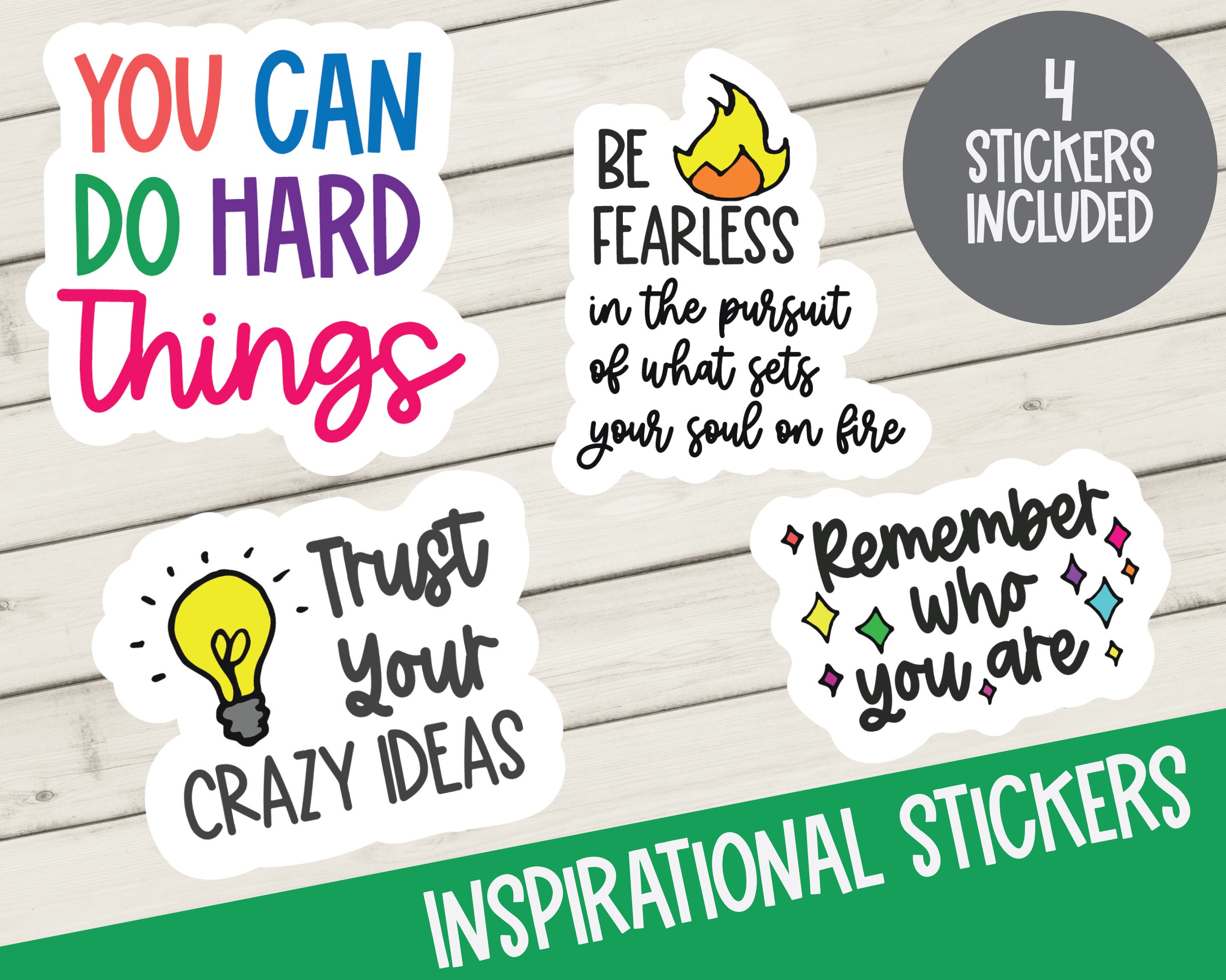 Inspirational Stickers You Can Do Hard Things Motivational | Etsy