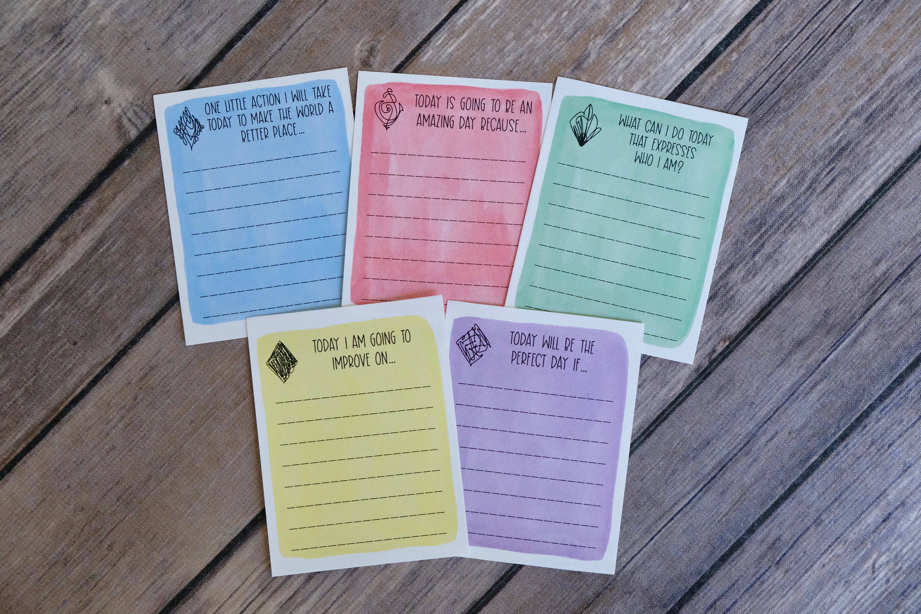 Daily Intention Printable Journal Cards Mindfulness Journal - Etsy