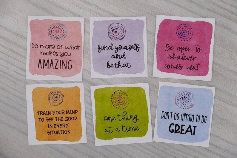 Printable Positive Message Motivational Cards Set 1 - Etsy Canada