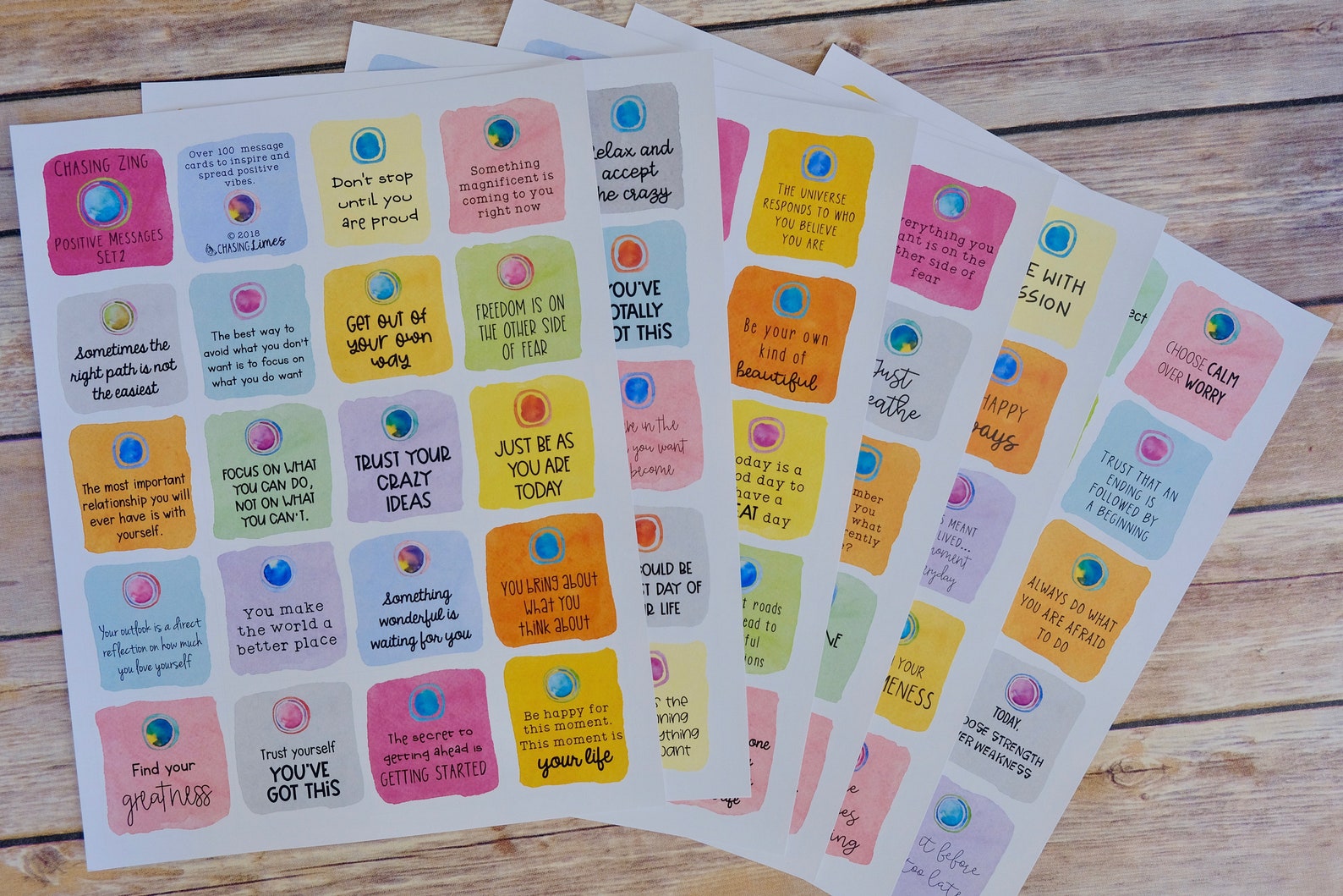 Positive Affirmation Motivational Cards Set 2 - Etsy