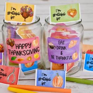 Gratitude Jar - Gratitude Kit Family Activity - Thanksgiving Theme ...