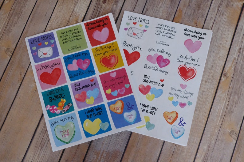 Love Notes Message Cards and Write-in Love Note Cards - Etsy