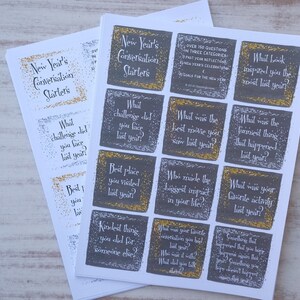New Years Conversation Starters Game | Reflection, Resolutions and Goal ...
