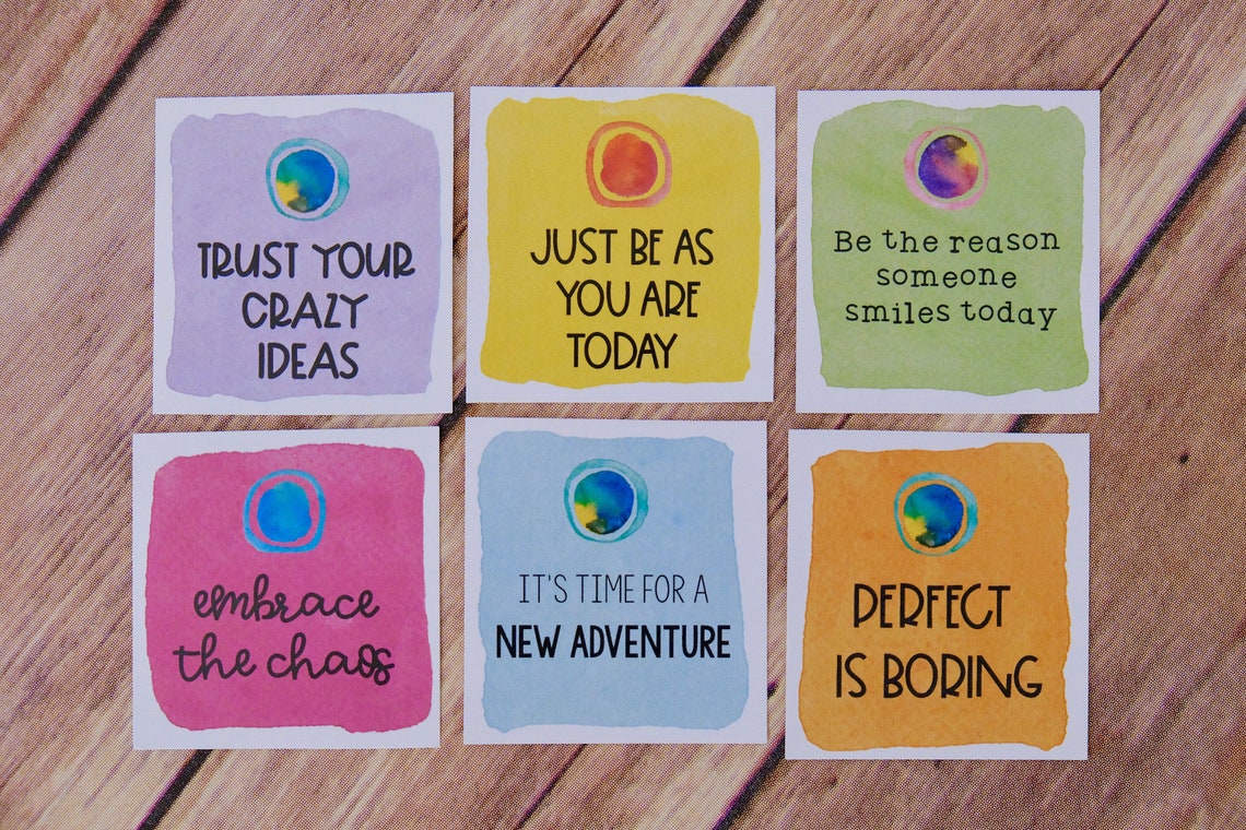 Positive Affirmation Motivational Cards Set 2 - Etsy