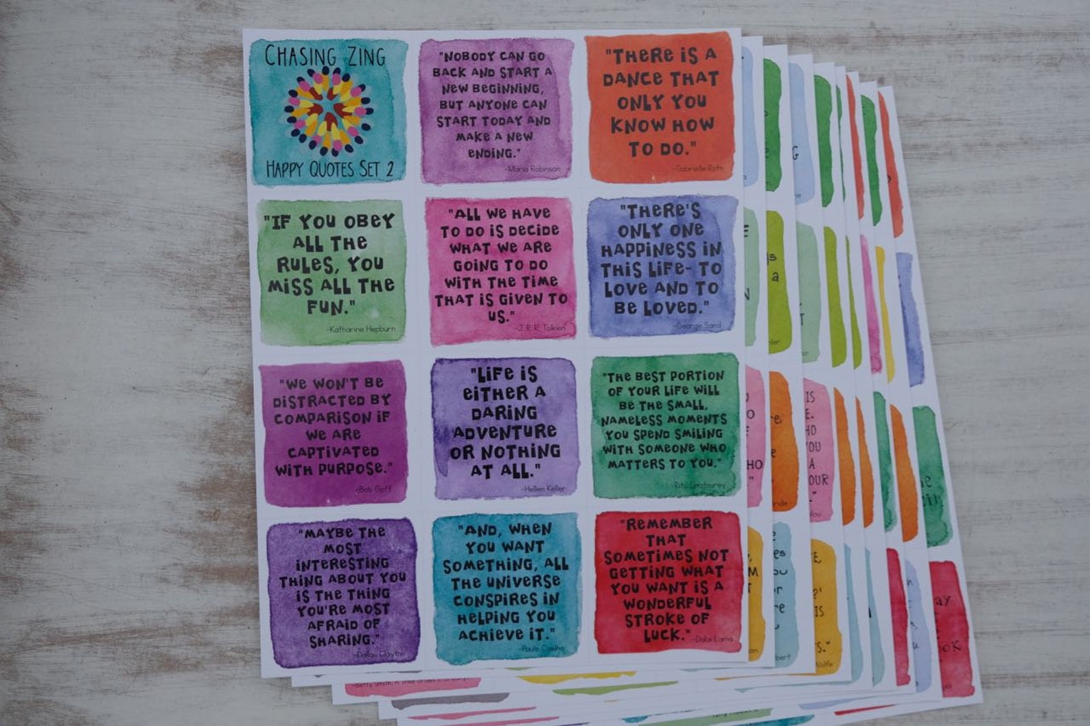 Inspirational Quote Cards Set 2 Positive Messages | Etsy