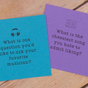 Music Conversation Starters - Party Games - Happy Hour Activities - All ...