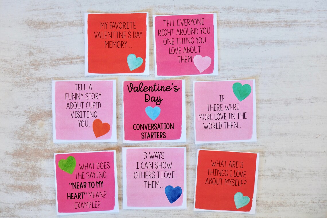 Printable Valentine's Cards Bundle: Over 300 Conversation - Etsy