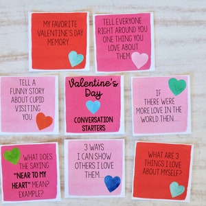 Printable Valentine's Cards Bundle: Over 300 Conversation Starters ...