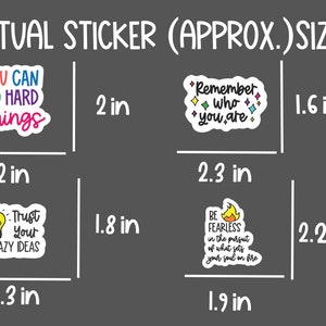 Inspirational Stickers - You Can Do Hard Things - Motivational Quote ...