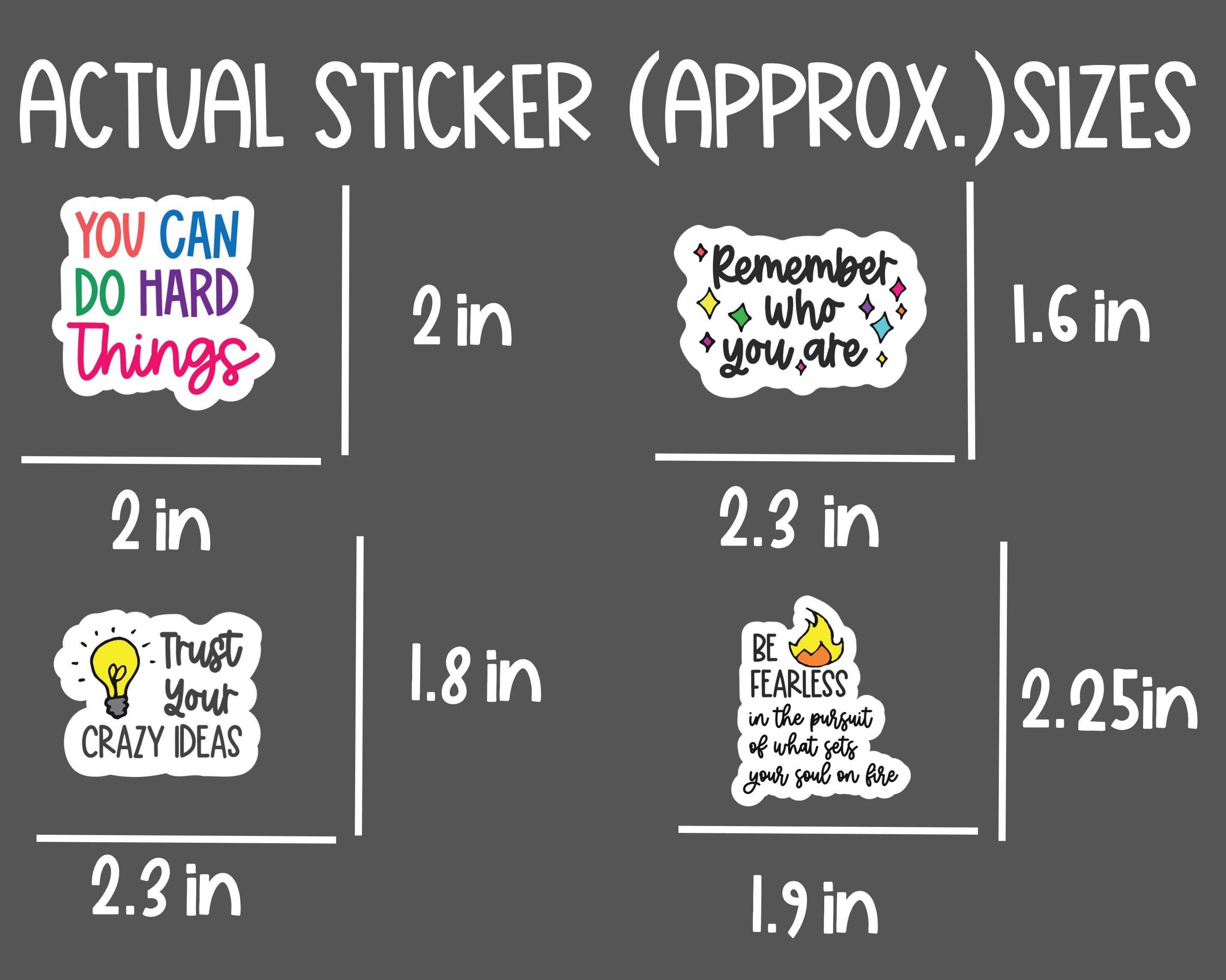 Inspirational Stickers You Can Do Hard Things Motivational | Etsy