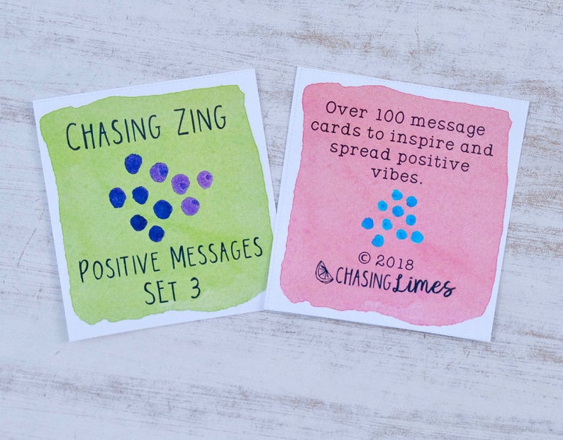 Positive Thinking Motivational Cards Set 3 Inspirational | Etsy