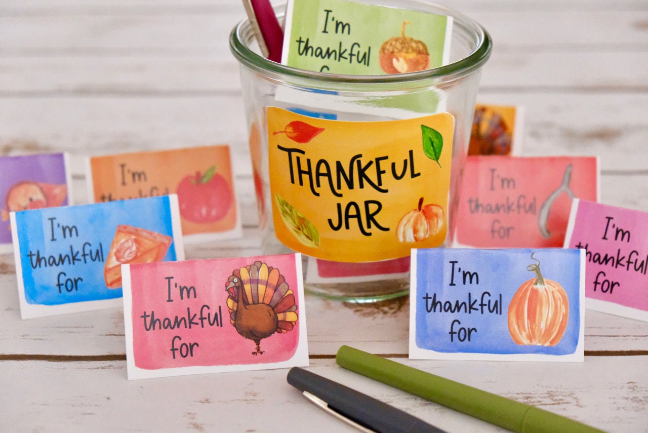 Thanksgiving Gratitude Jar Family Thanksgiving Activity | Etsy