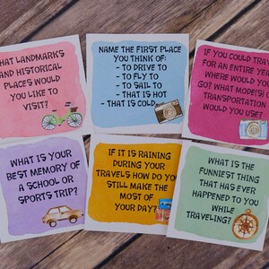 Travel Conversation Starters - Watercolor Edition - Party Games ...