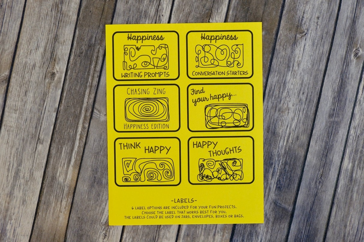 Happiness Reflection Cards Conversation Starters | Etsy