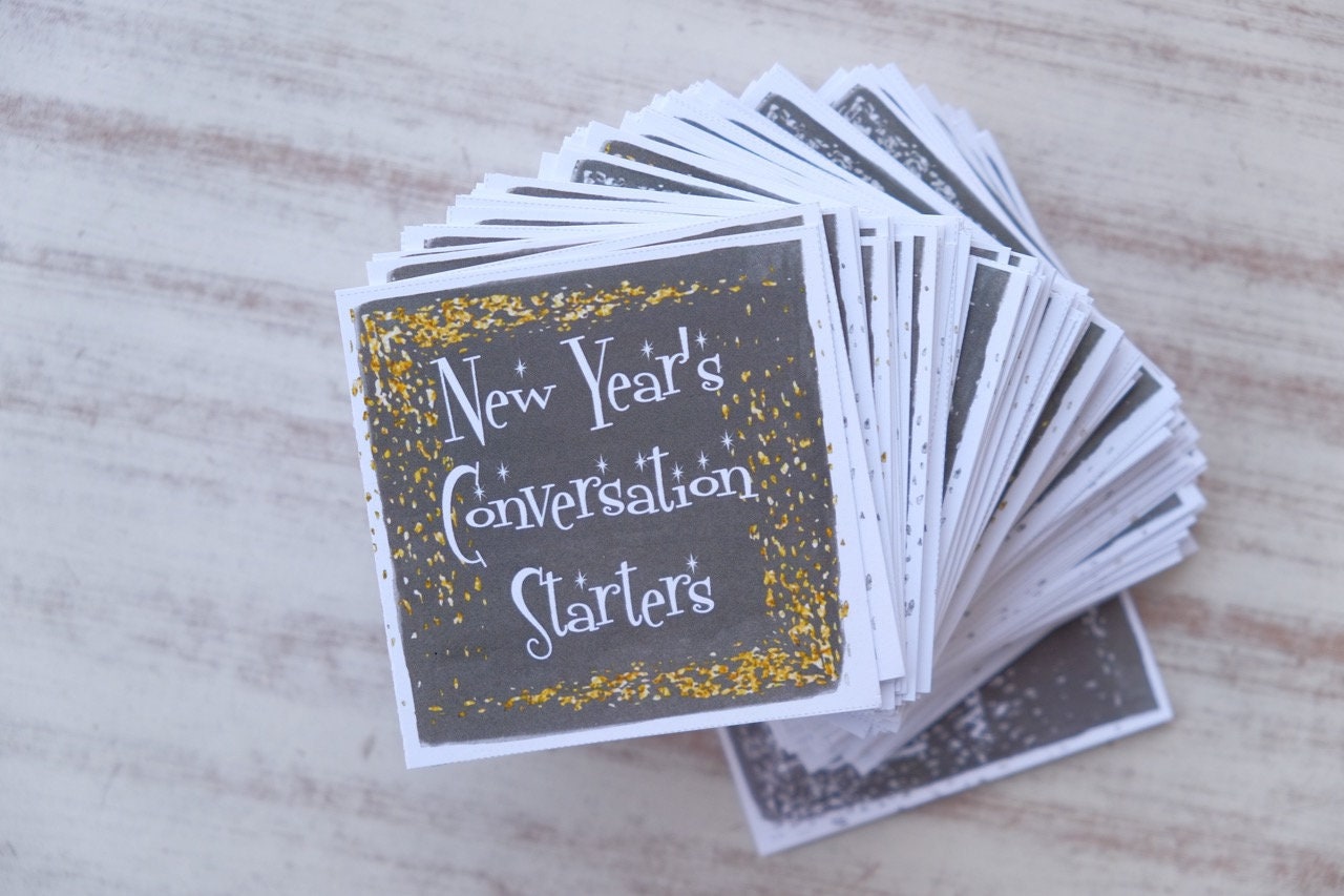 New Years Conversation Starters Game Reflection Resolutions | Etsy