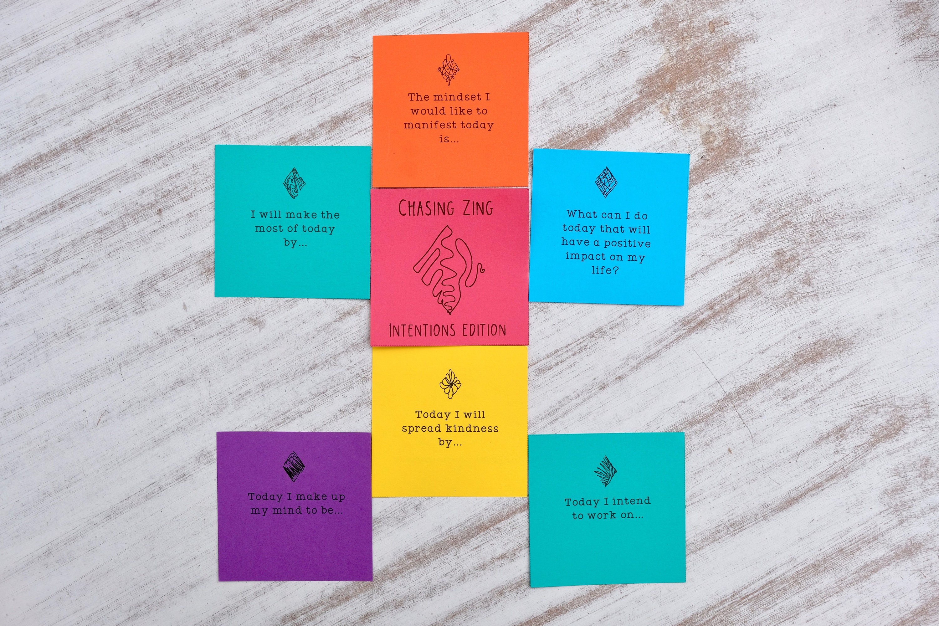 Setting Intentions Motivational Reflection Cards Conversation | Etsy