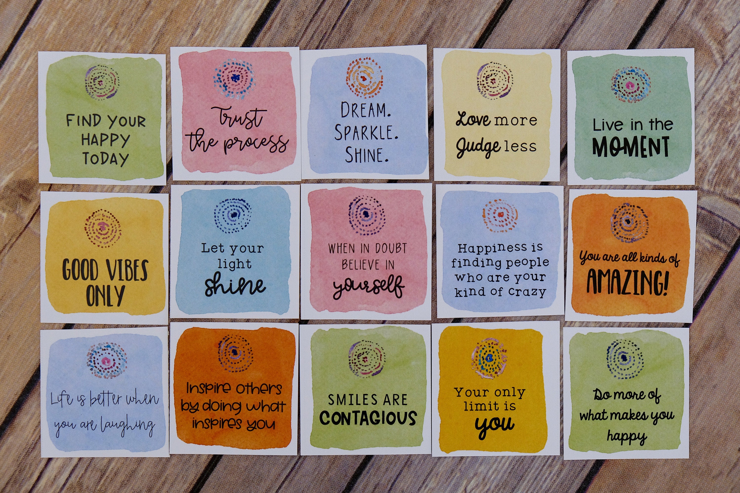 Printable Positive Message Motivational Cards Set 1 - Etsy Canada