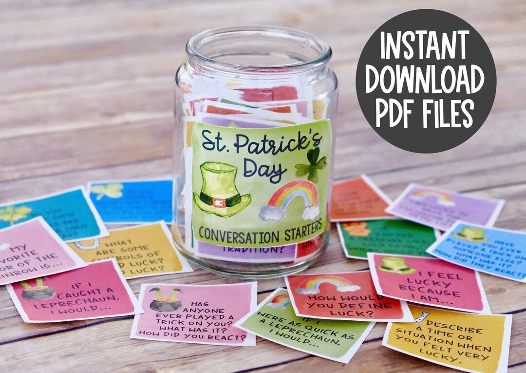 St. Patrick's Day Conversation Starters Family Dinner - Etsy