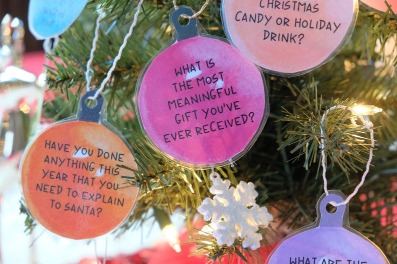 Christmas Conversation Printable Ornaments Craft Activity - Etsy