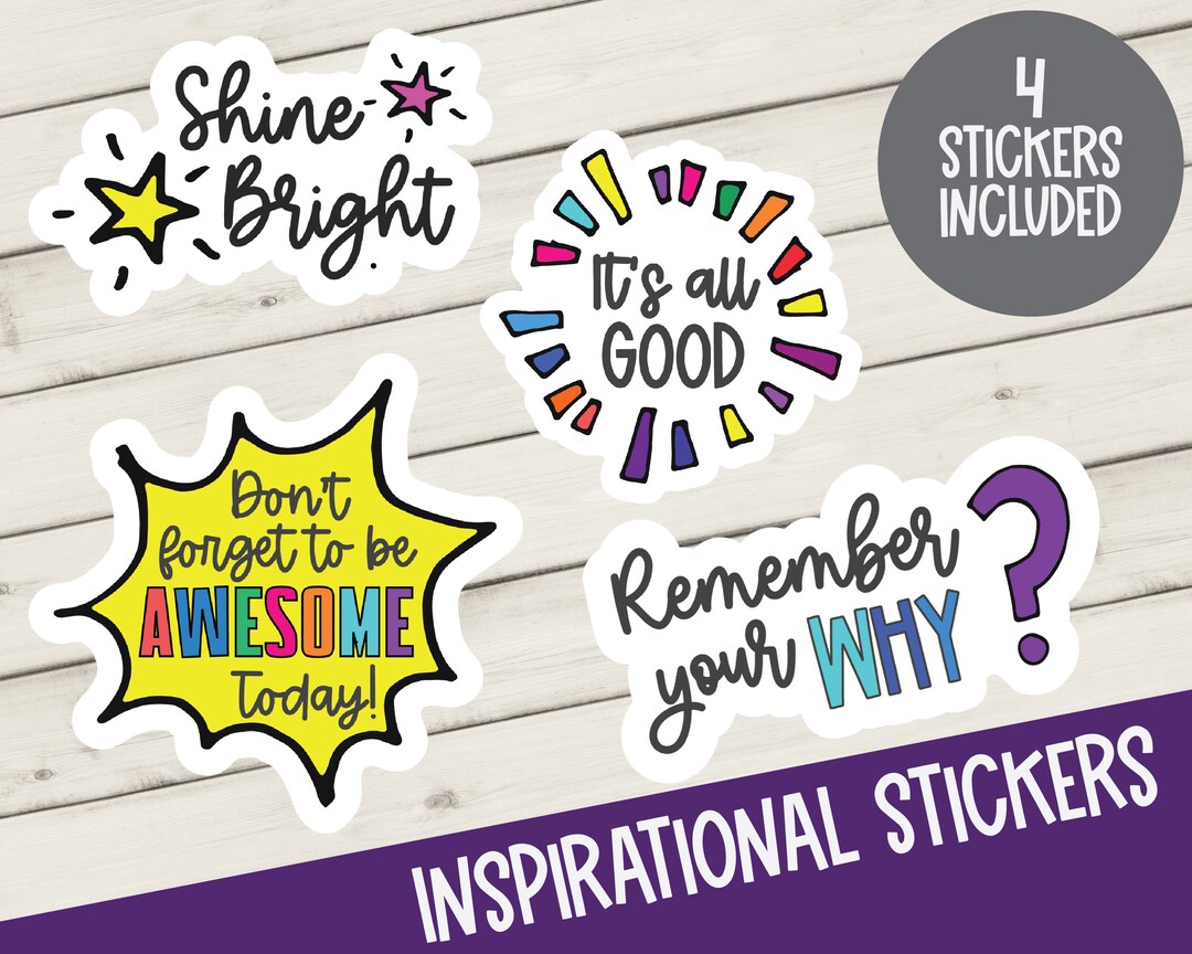 Inspirational Stickers-remember Your Why-shine Bright- Motivational ...