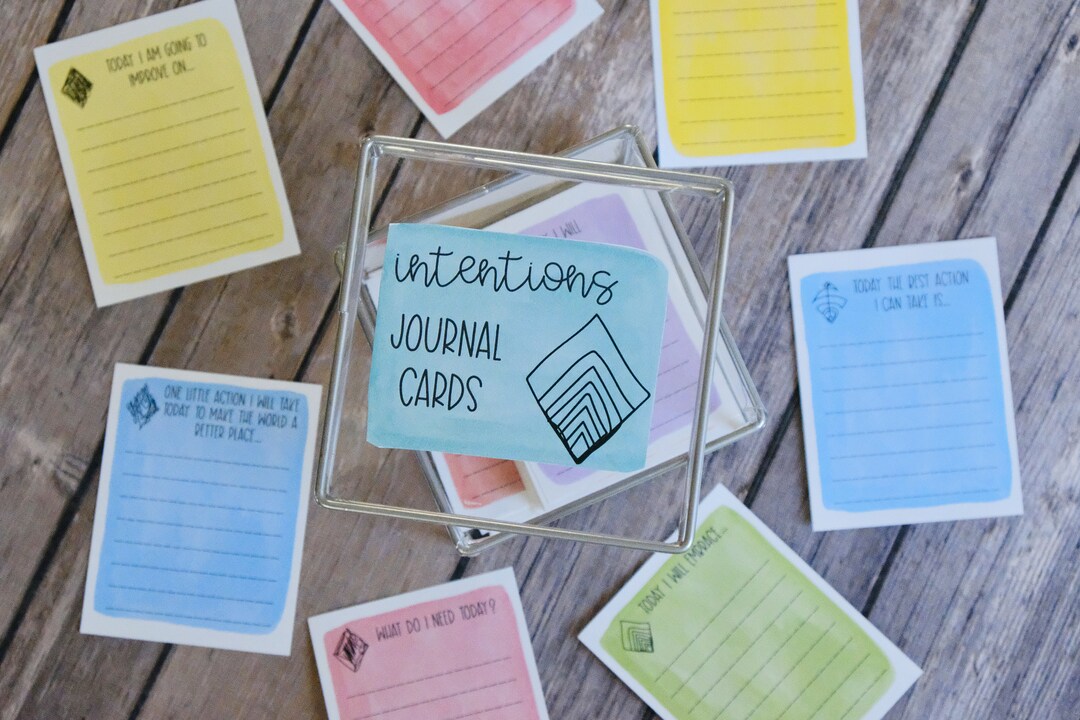 Daily Intention Printable Journal Cards Mindfulness Journal Kit ...