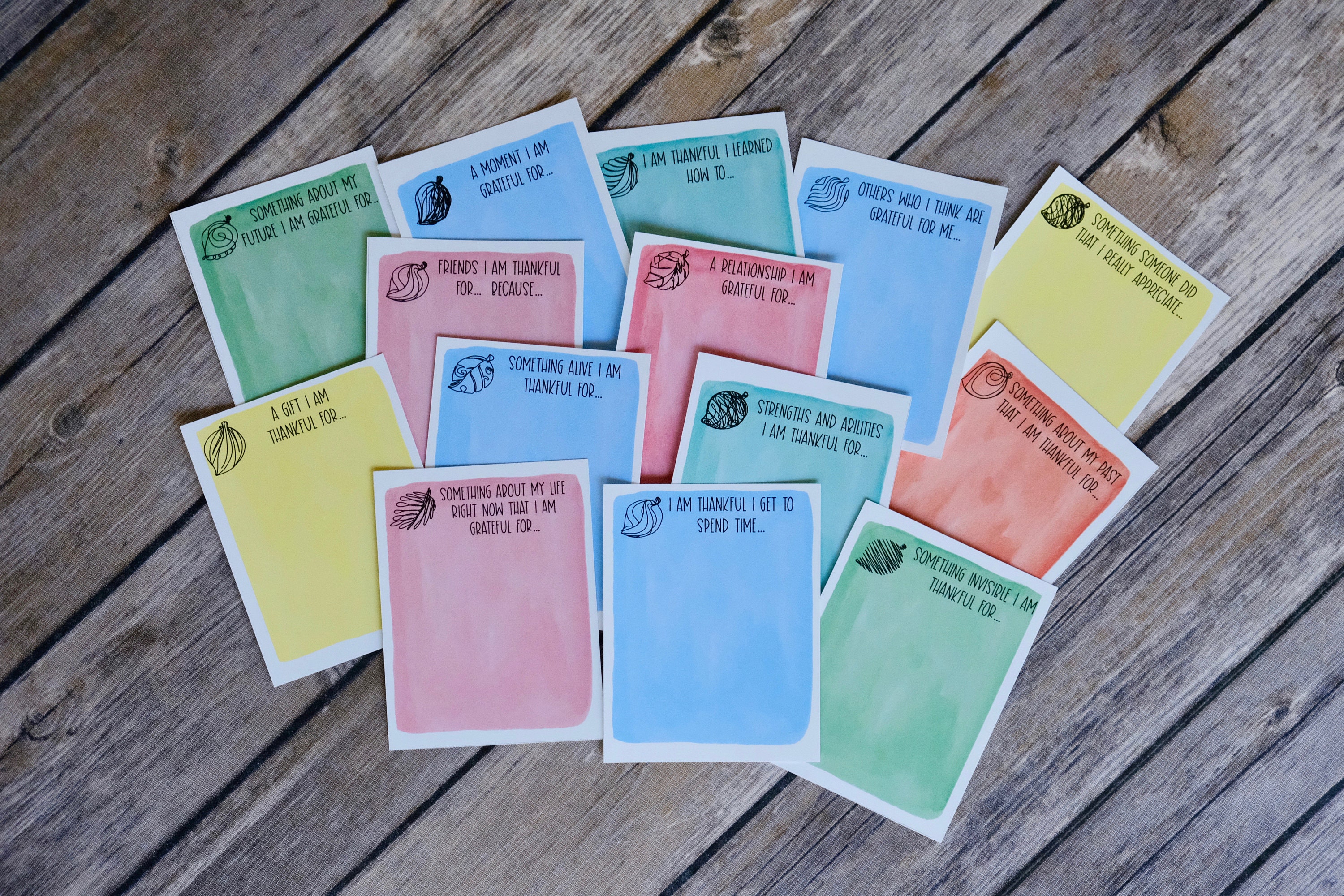 Gratitude Journal Cards: Inspirational Writing Prompts (digital ...