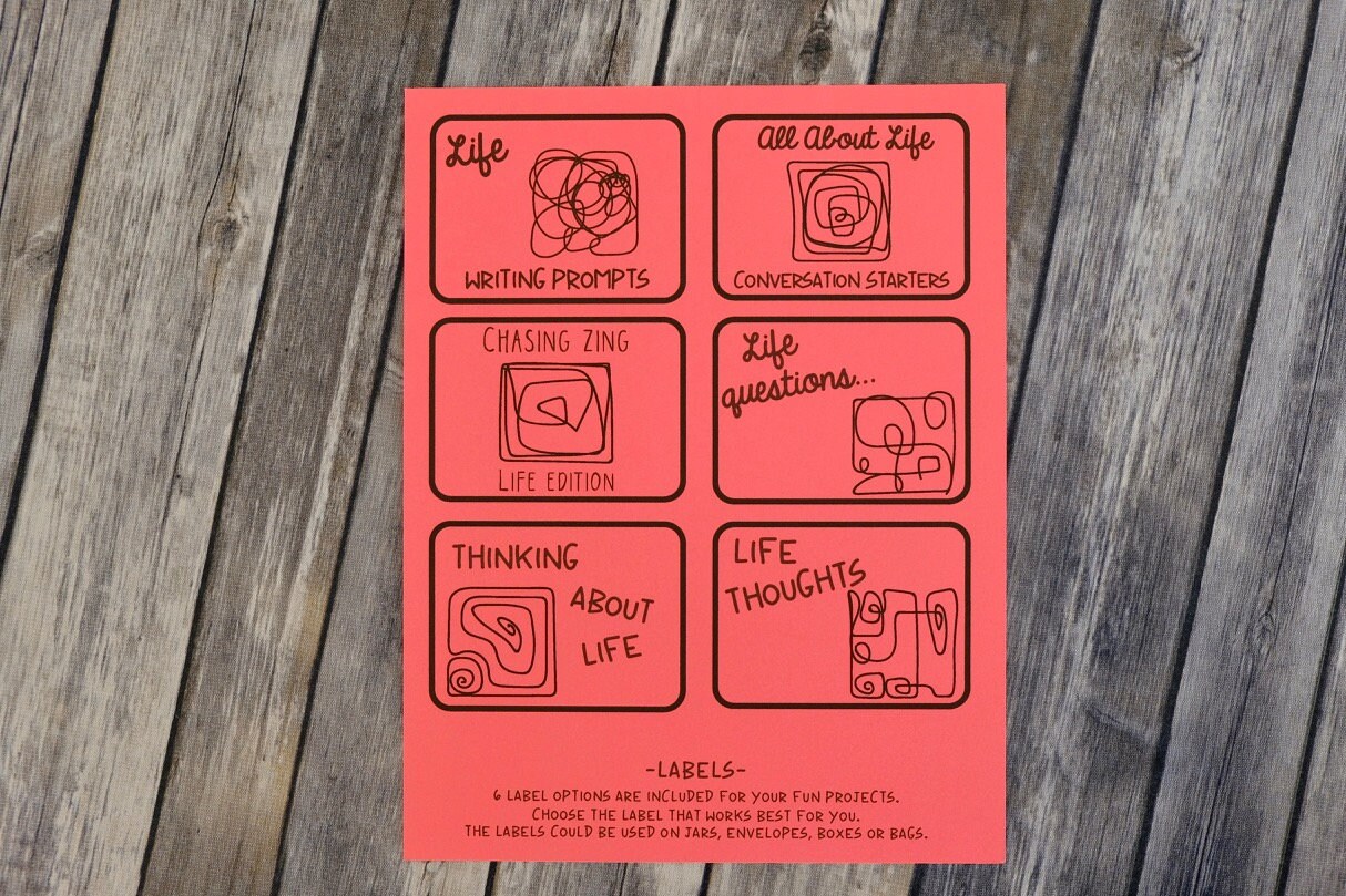 Conversation Starters All About Life Reflection Cards | Etsy