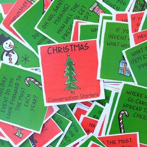 Holiday Conversation Cards Bundle - Thanksgiving, Christmas and New ...