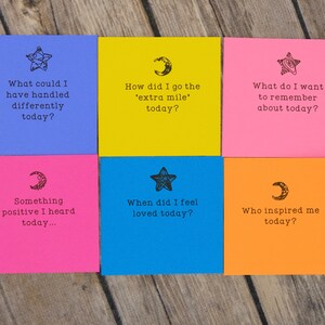 End of Day Reflection Cards - Conversation Starters - Inspirational ...