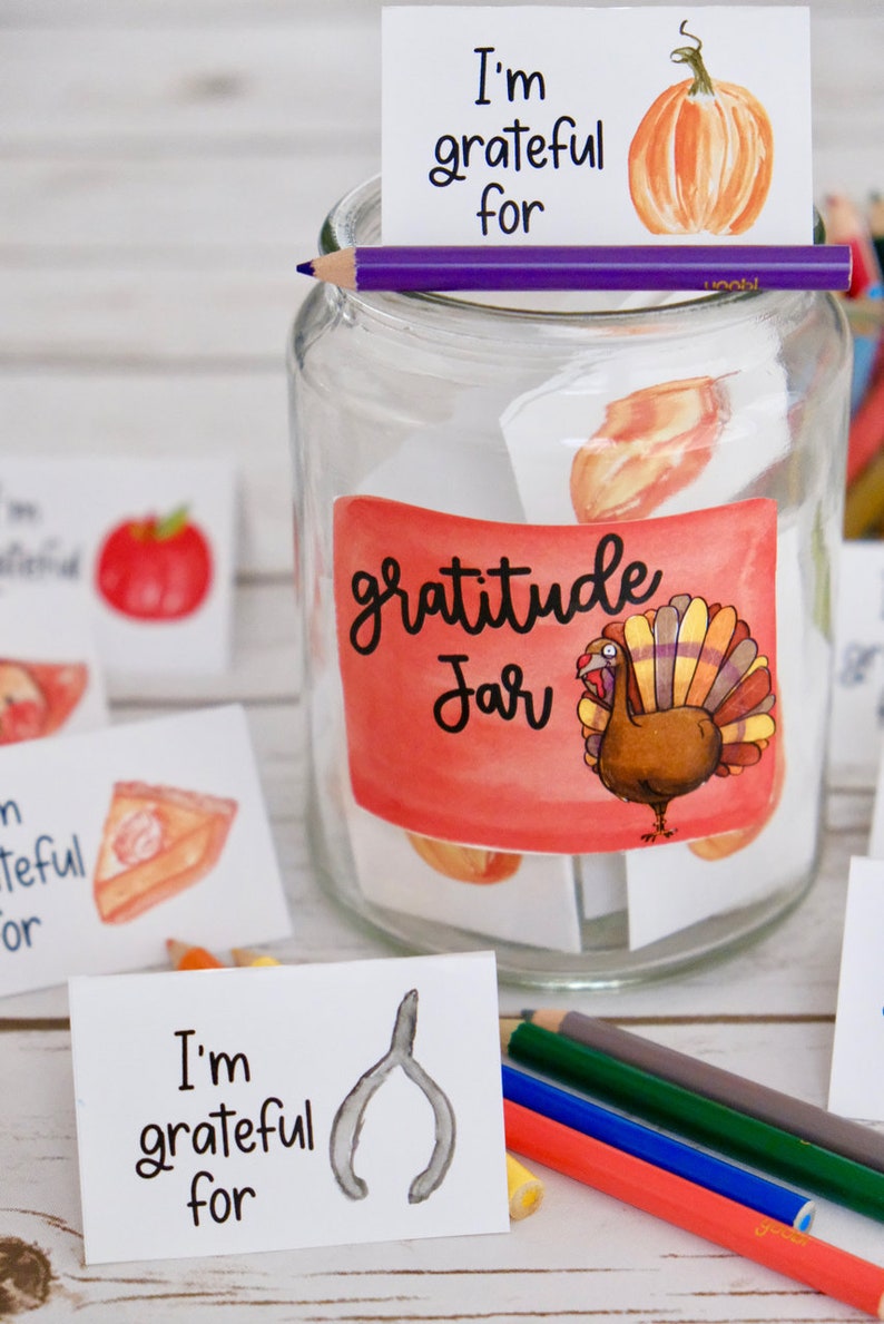 Gratitude Jar Gratitude Kit Family Activity Thanksgiving | Etsy