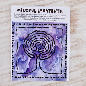 Mindfulness Cards - Finger Labyrinth Meditation - Anxiety Stress Relief ...