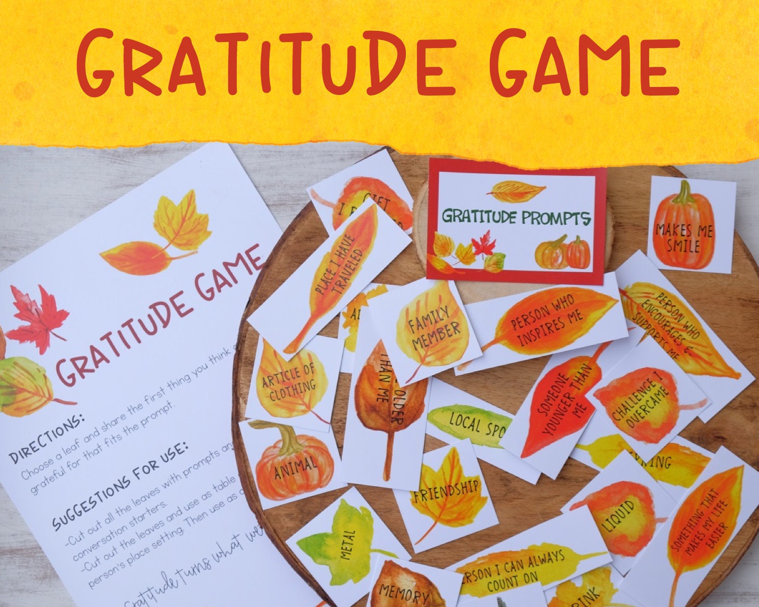 Gratitude Game - Thanksgiving & Friendsgiving Activity! - Family ...