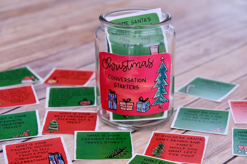 Christmas Conversation Starters Family Dinner Conversation - Etsy