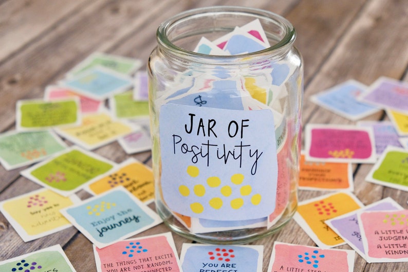 Positive Thinking Motivational Cards Set 3 Inspirational | Etsy