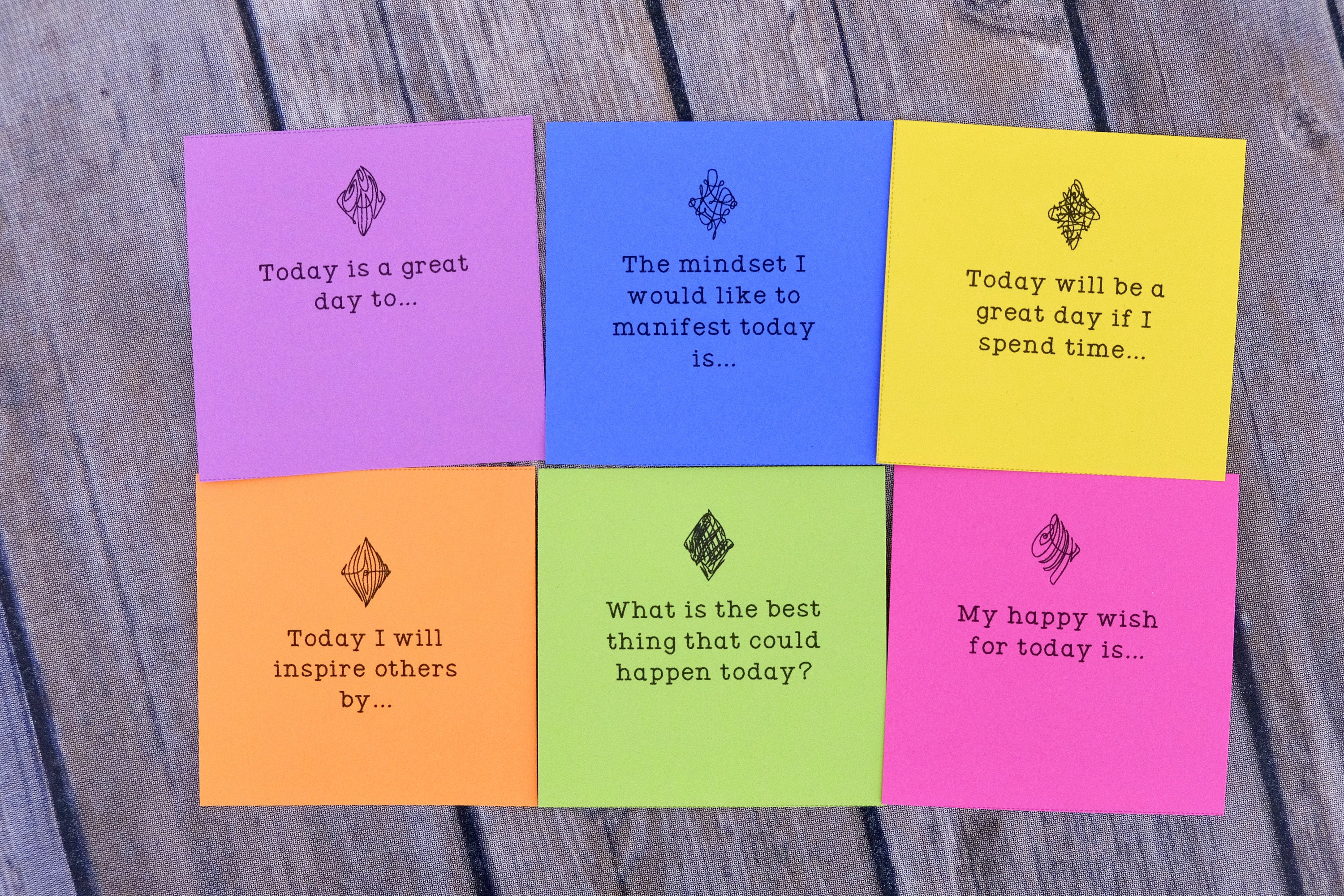 Setting Intentions Motivational Reflection Cards Conversation | Etsy