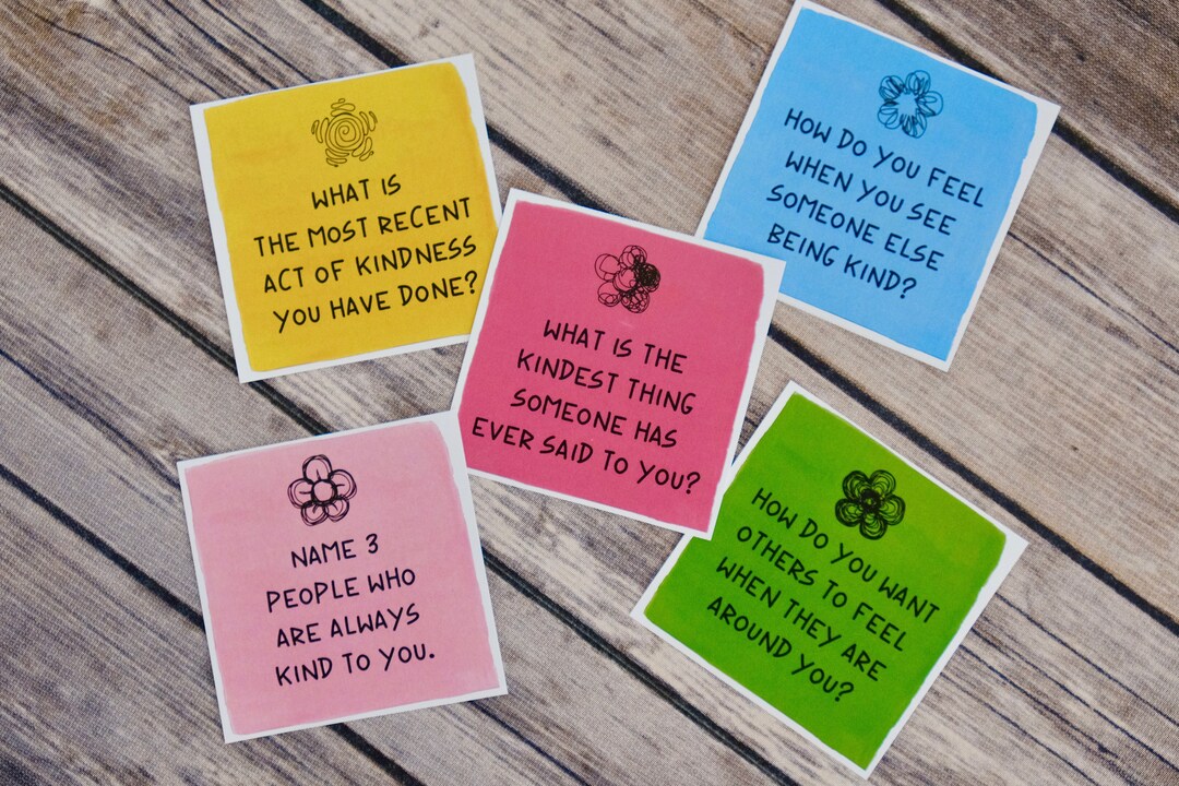 Kindness Conversation Starters and Journal Prompts - Family Dinner ...