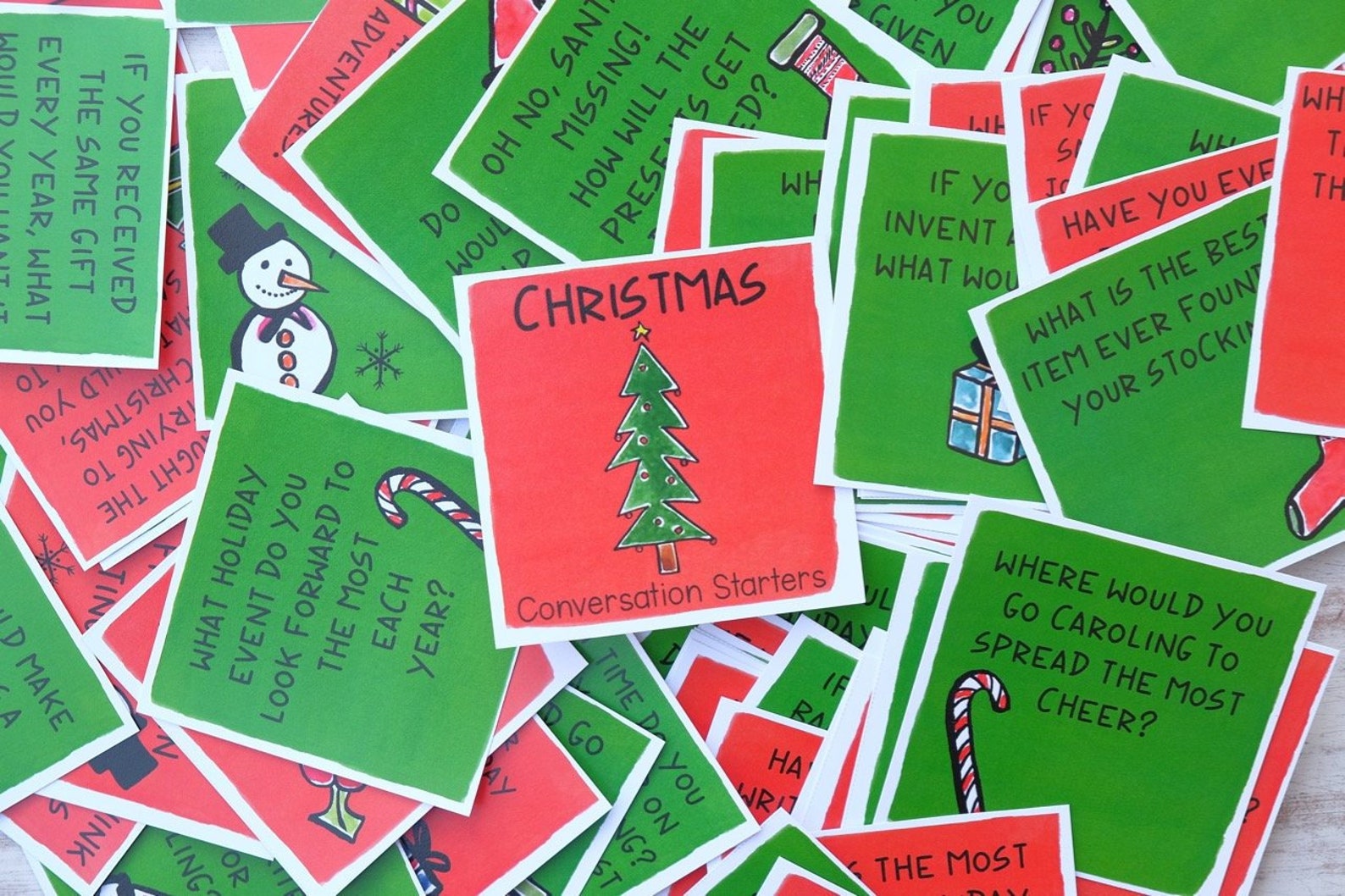 Christmas Conversation Starters Family Dinner Conversation - Etsy