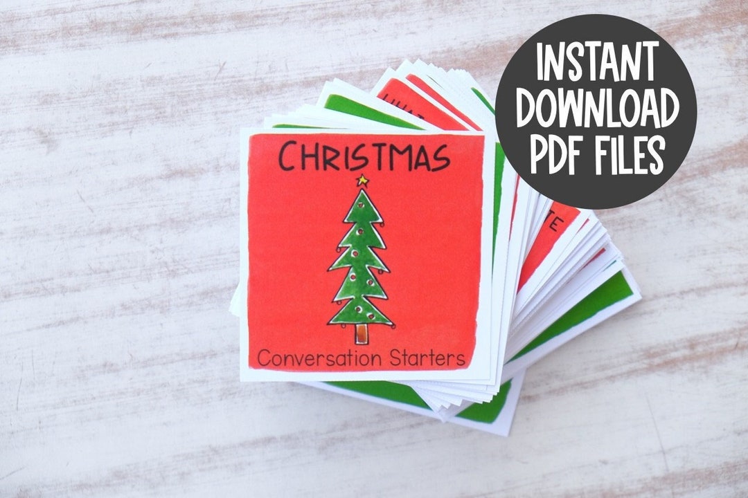 Christmas Conversation Starter Cards: Family Holiday Game (digital ...