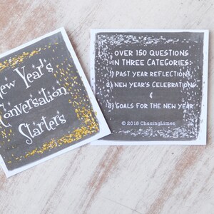 New Years Conversation Starters Game | Reflection, Resolutions and Goal ...