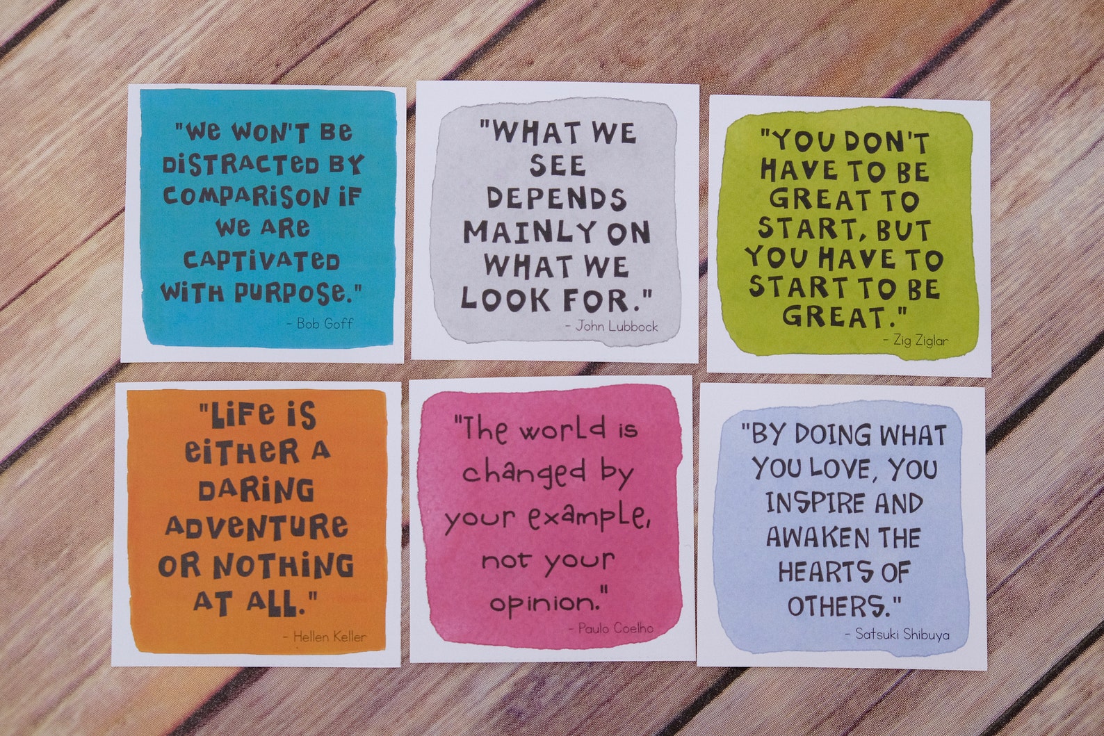 Inspirational Quote Cards Set 2 Positive Messages | Etsy